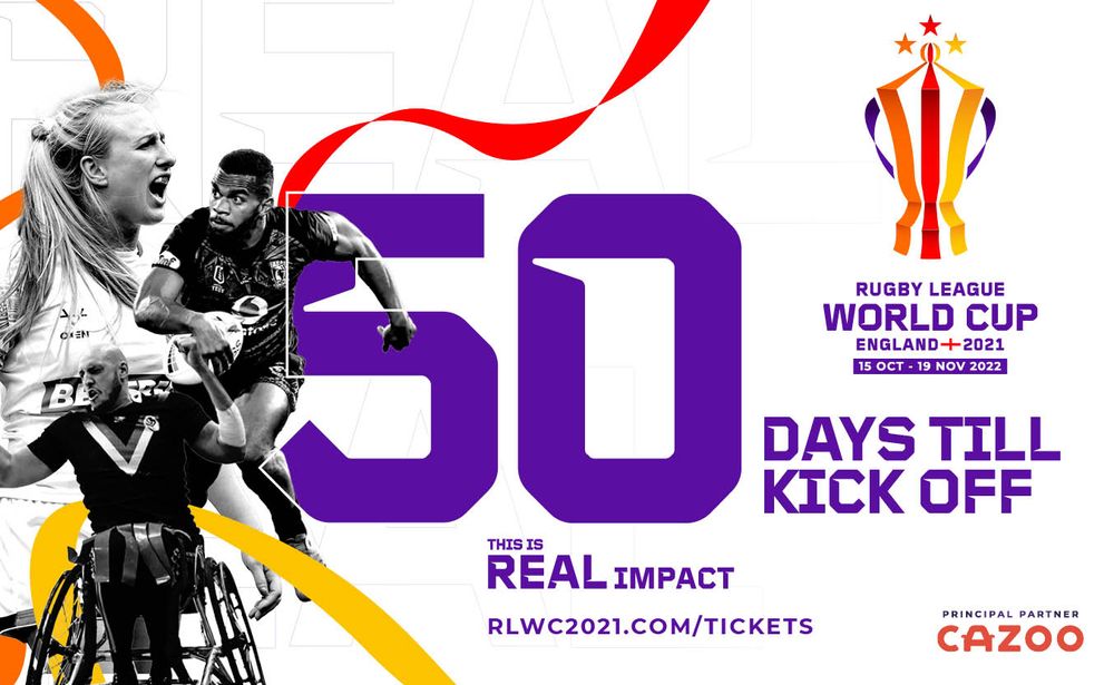Rugby League World Cup 2021 celebrates 50DTG until the tournament kicks ...